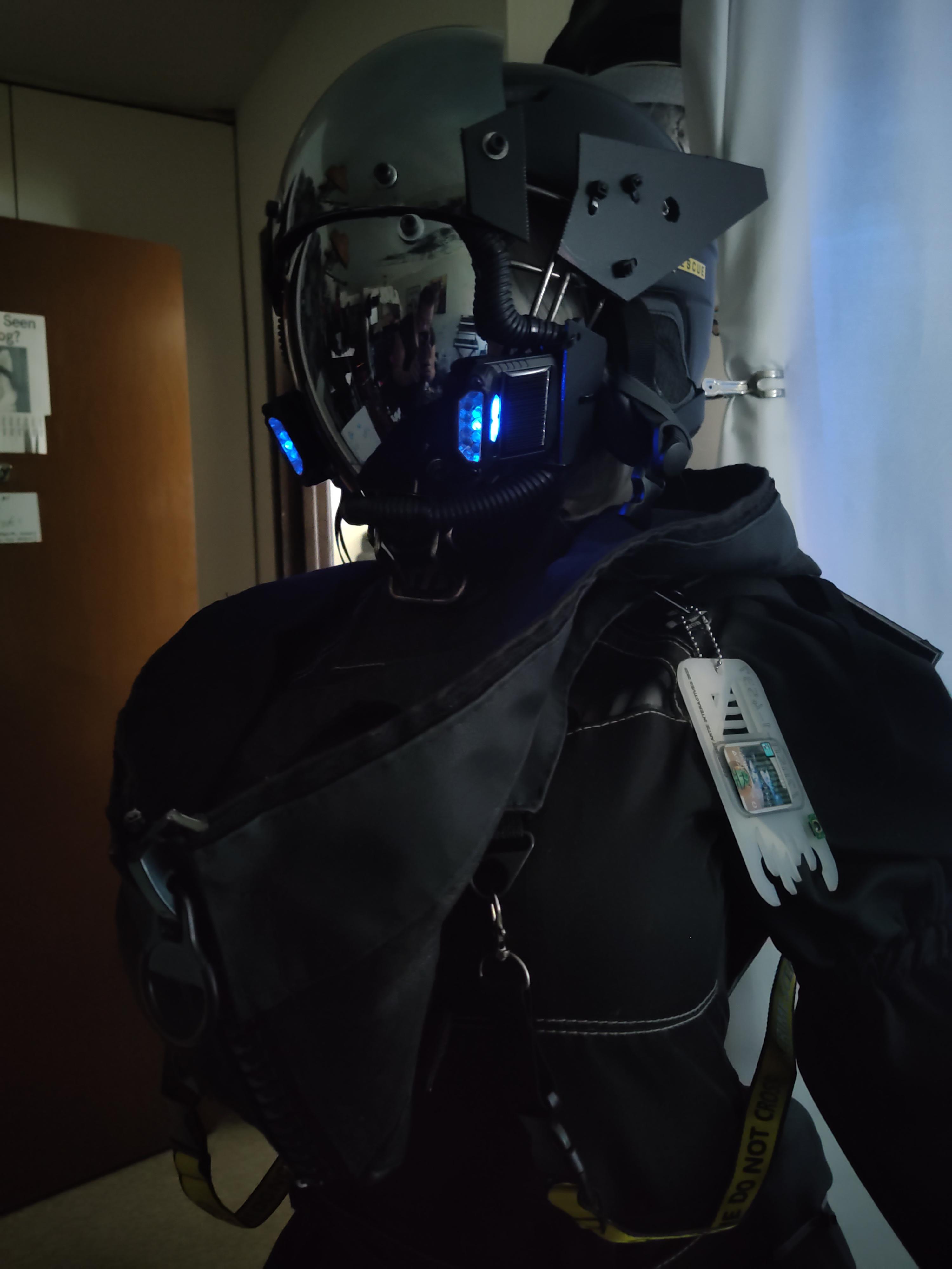 Cyberpunk style techwear hood I made | Scrolller