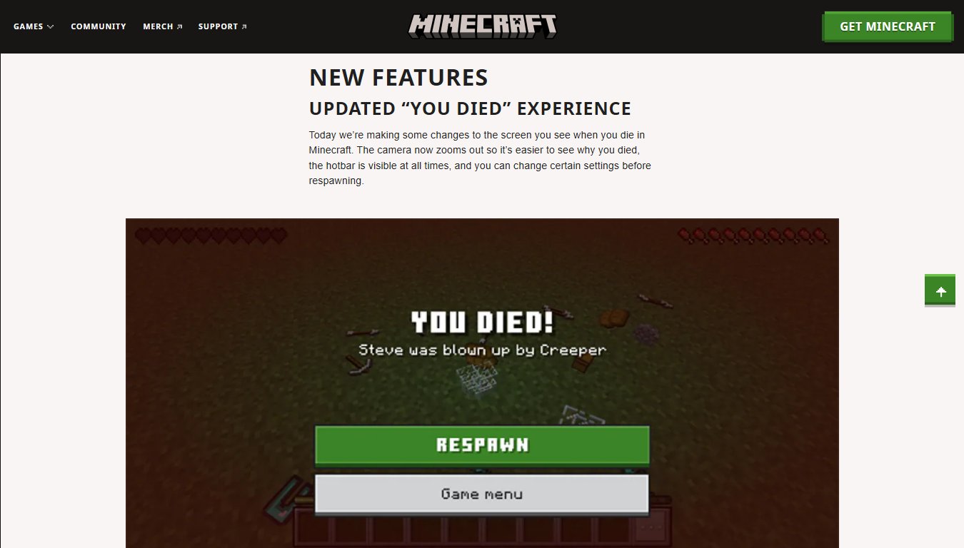 Mojang used a picture from Java mod for the new death screen on Bedrock ...
