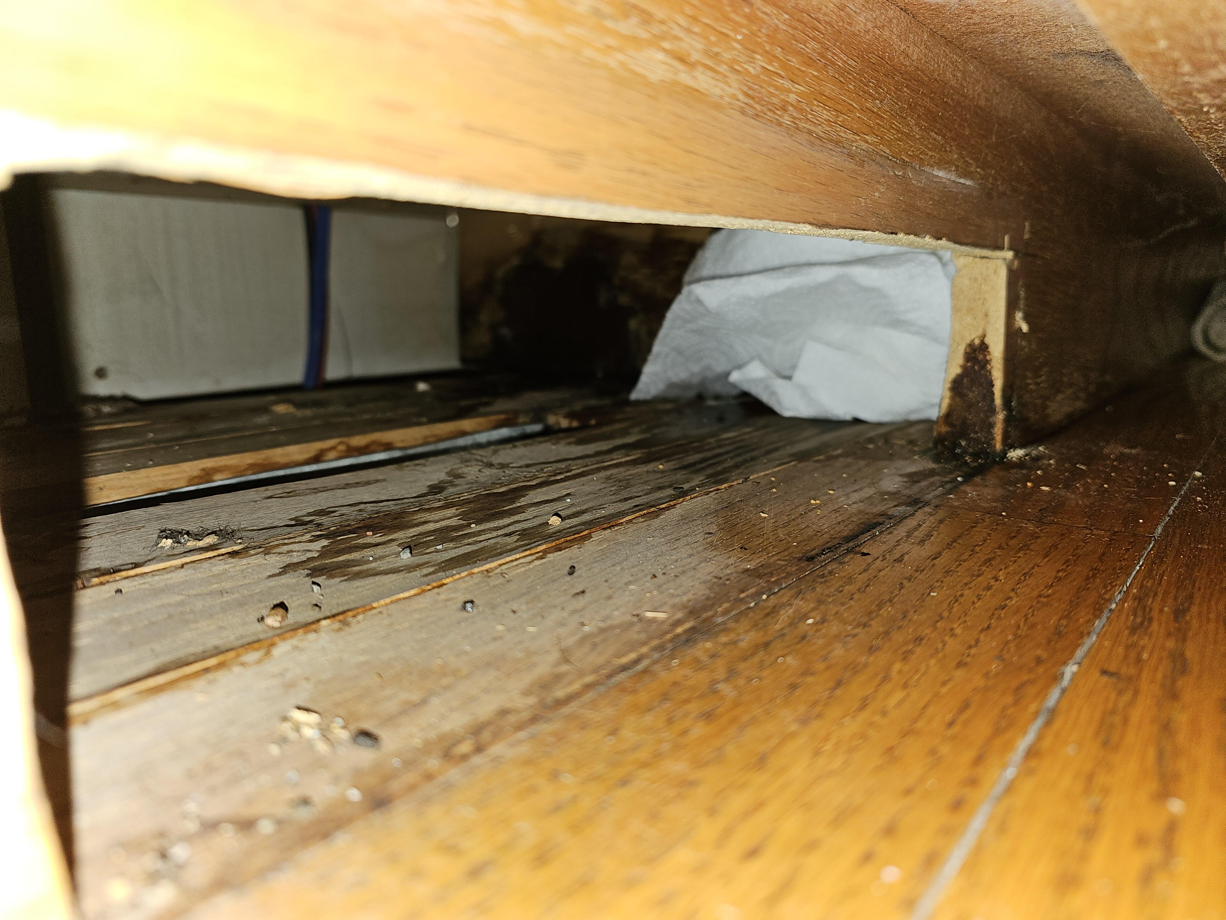 Water leaking from under cabinet | Scrolller