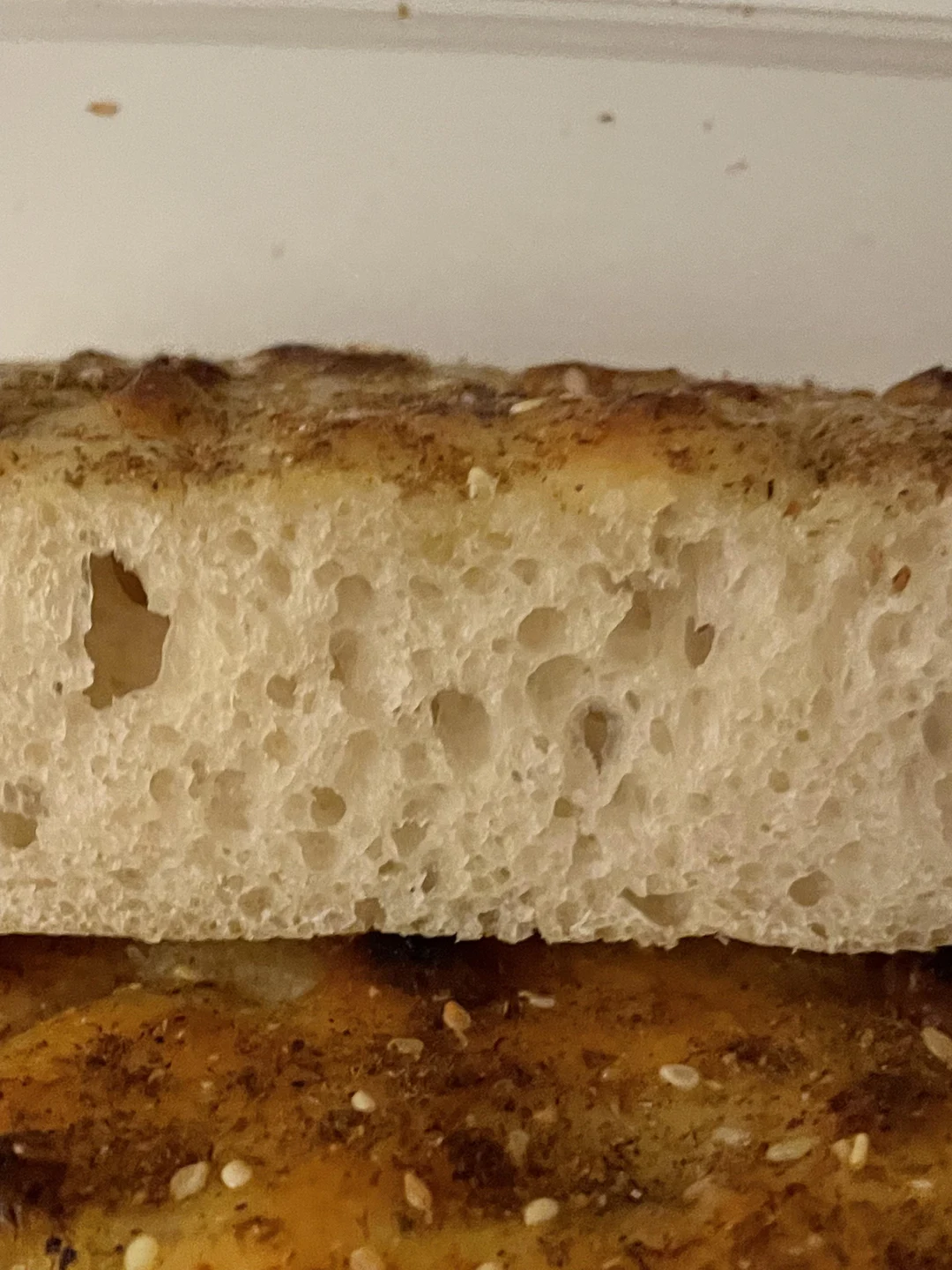 Focaccia tight crumb advice. Details in comment | Scrolller