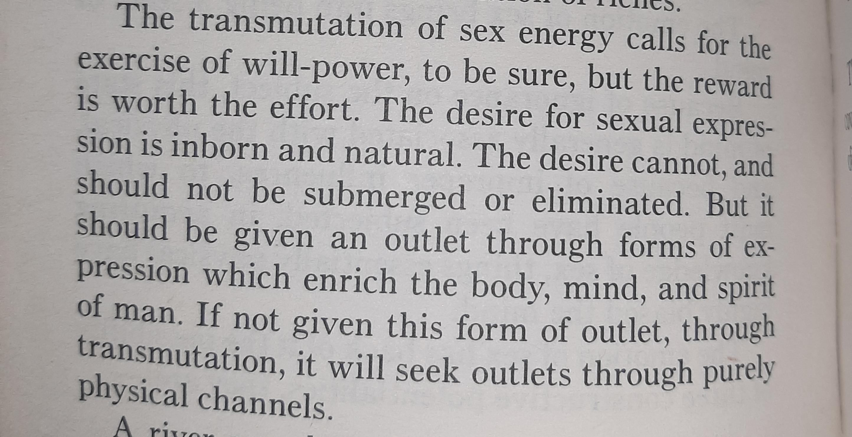 From the Book "Think and Grow Rich" By Napoleon Hill chapter 11: The Mystery of Sex ...