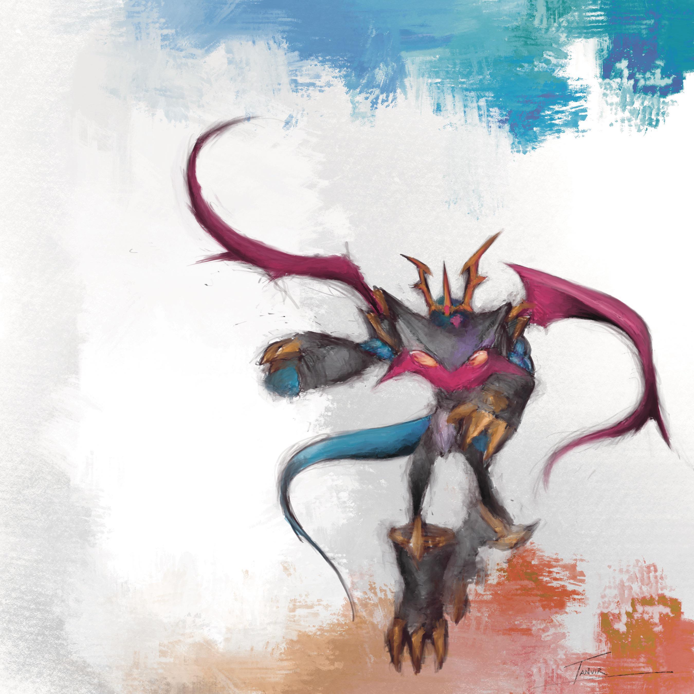 [OC] Imperialdramon practice, painting by me | Scrolller