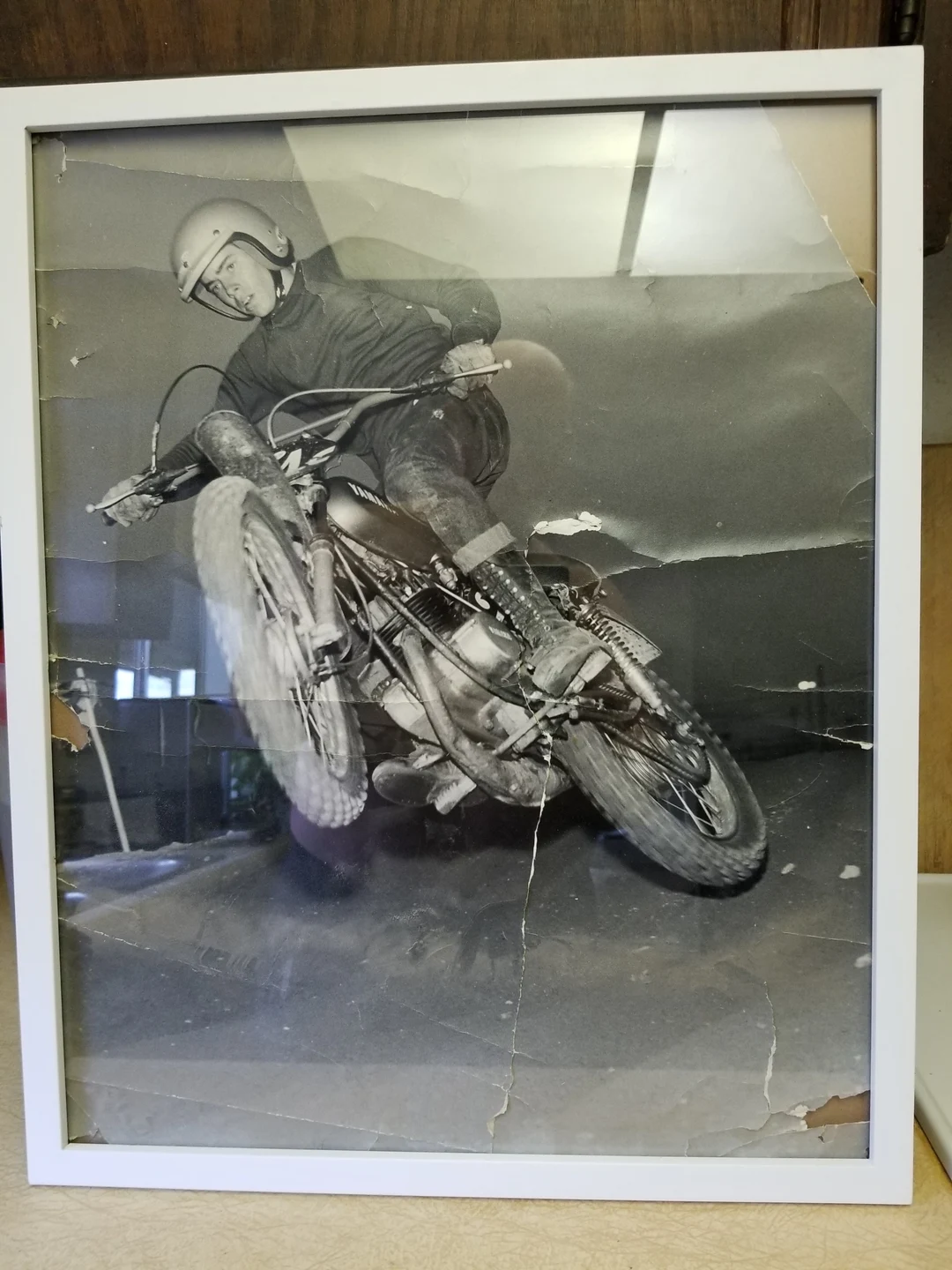 Old poster of my dad back when he did Motocross. Roughly 1977. | Scrolller