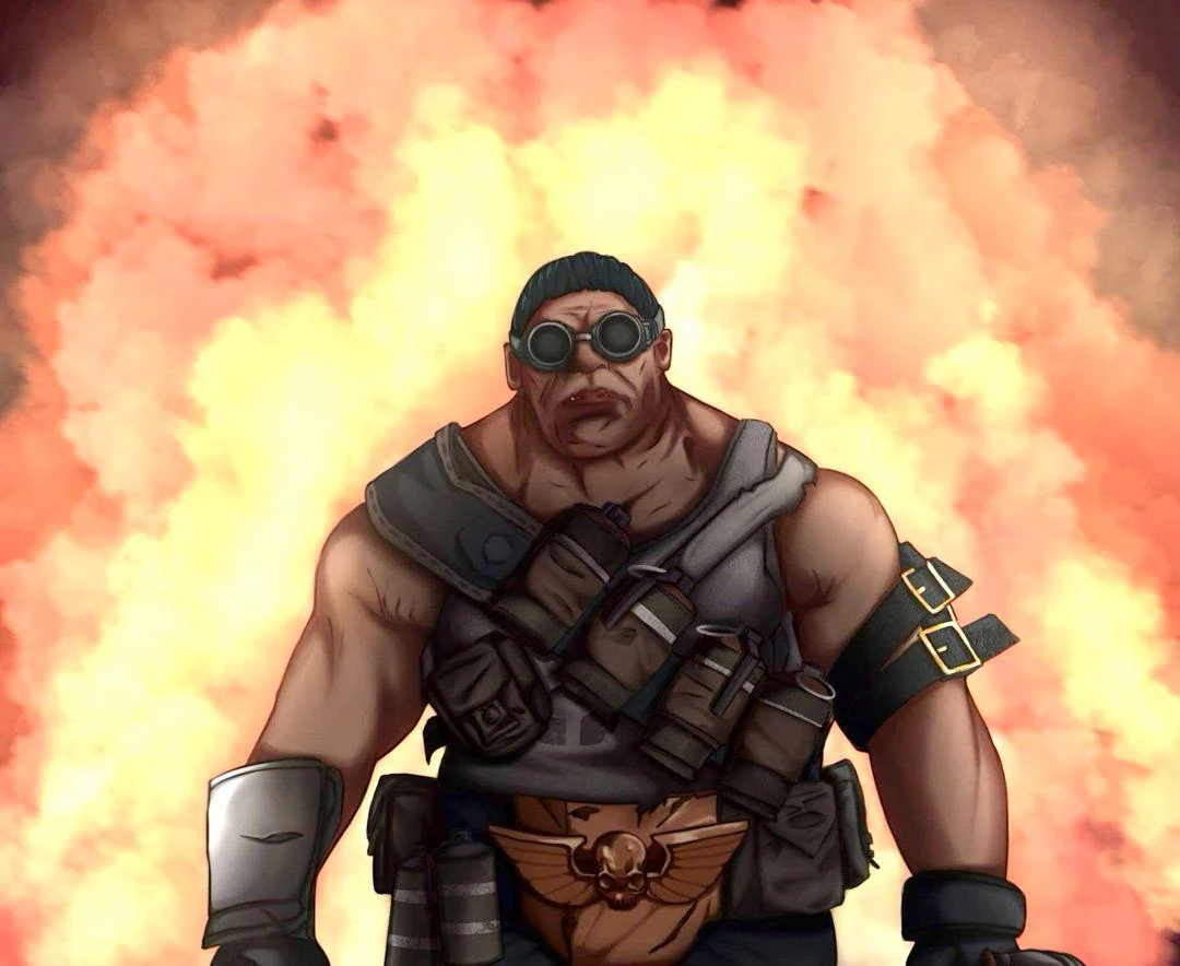 I commissioned my ogryn player character from Warhammer 40,000: Darktide "Ignace". [@miyoyokiki ...