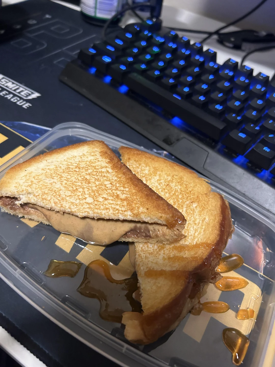 Grilled peanut butter with Nutella and hot honey! | Scrolller