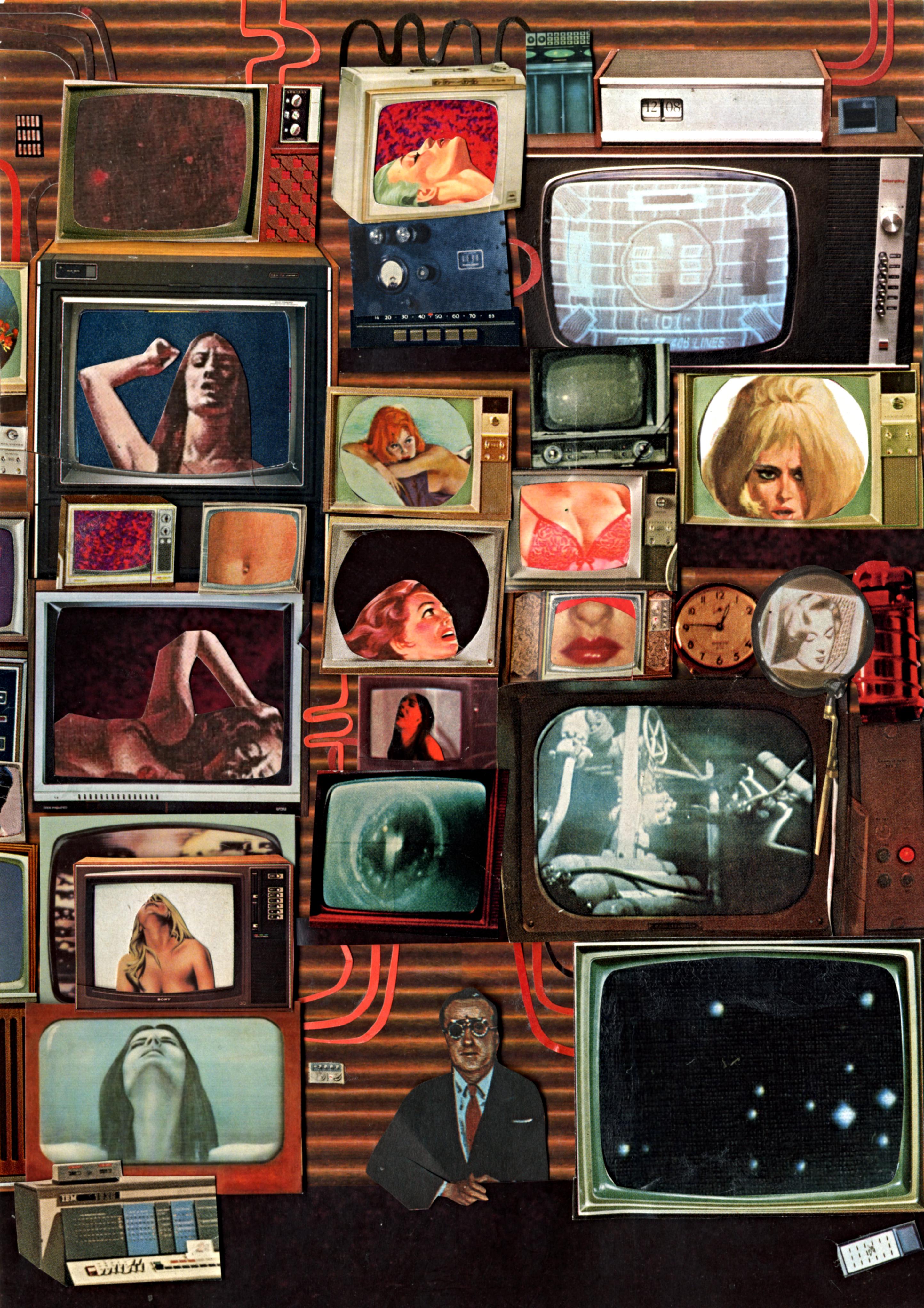 Television Man, Ben Giles (LordRumHam), Analog collage, 2021 | Scrolller