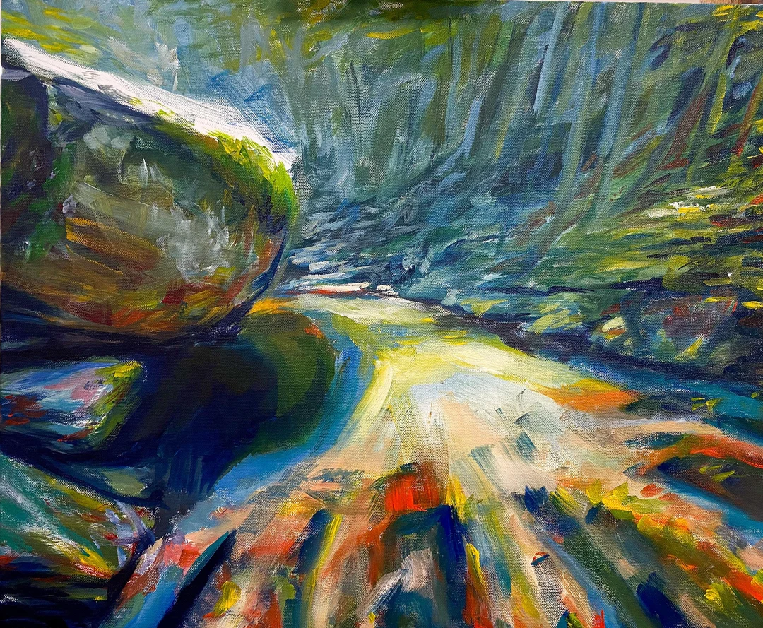 Creek, Me, oils, 2022 | Scrolller