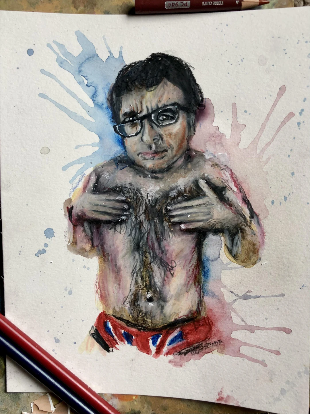 John Oliver International man of Mystery, Me(Peasant) Mixed Media, 2023 | Scrolller