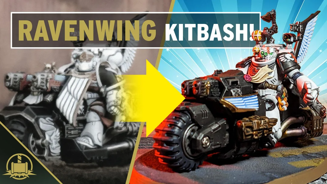 I kitbashed a Primaris Ravenwing Apothecary for my command squad ...