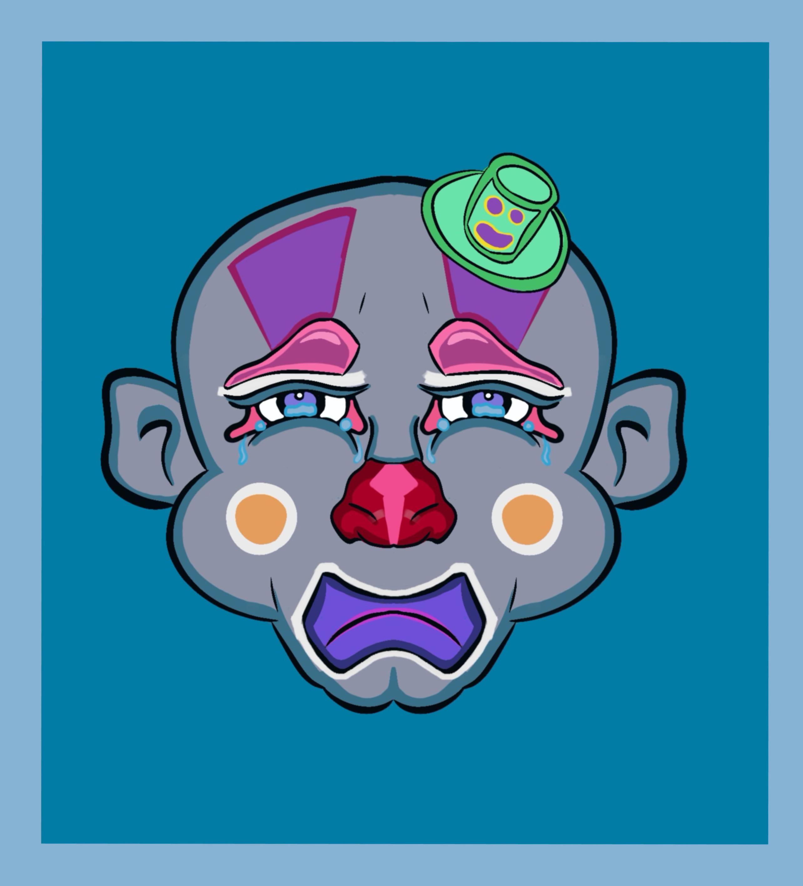 Sad Clown, Bri_sus, procreate, 2025 | Scrolller