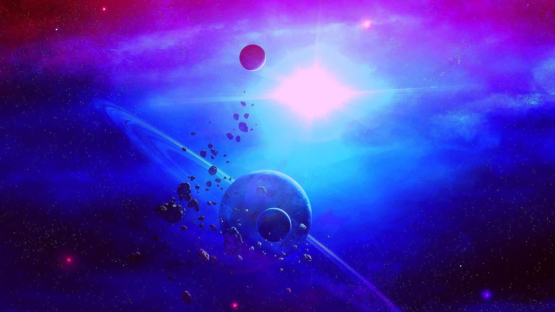 Planets, Blue Nebula [1920 x 1080] | Scrolller