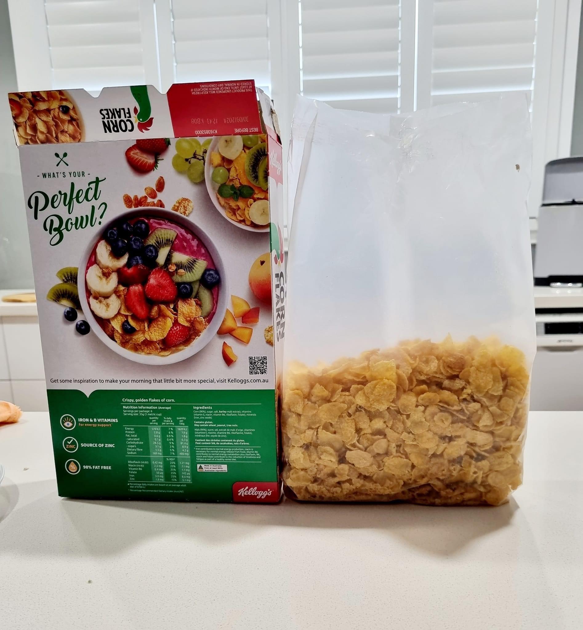Kelloggs corn flakes ripping us off | Scrolller