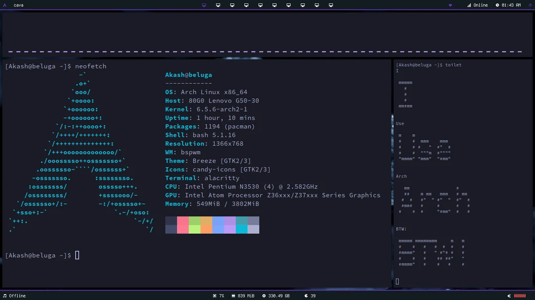 [bspwm]I use arch BTW! | Scrolller