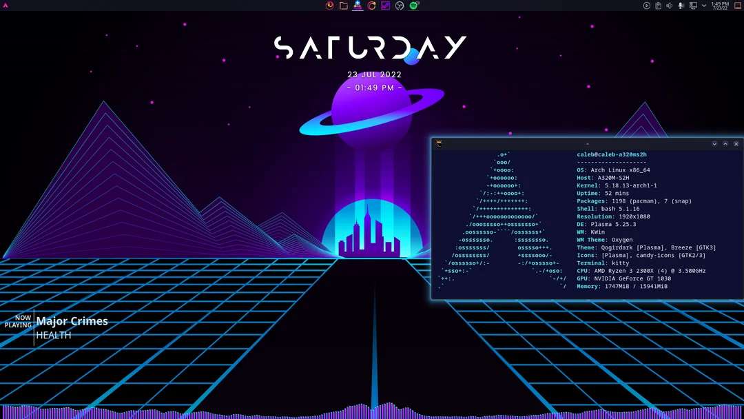[KDE] cyberpunk or synthwave? is there a difference? felt inspired after playing stray | Scrolller