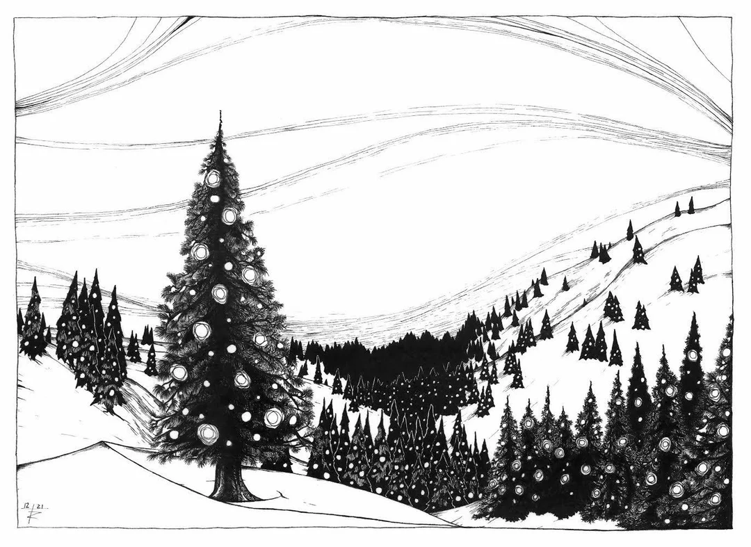Yule Valley, a little winter landscape I drew. | Scrolller