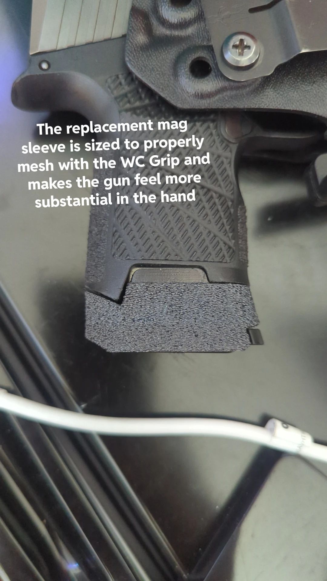 I made a P365 mag sleeve designed with the Wilson Combat grip in mind | Scrolller