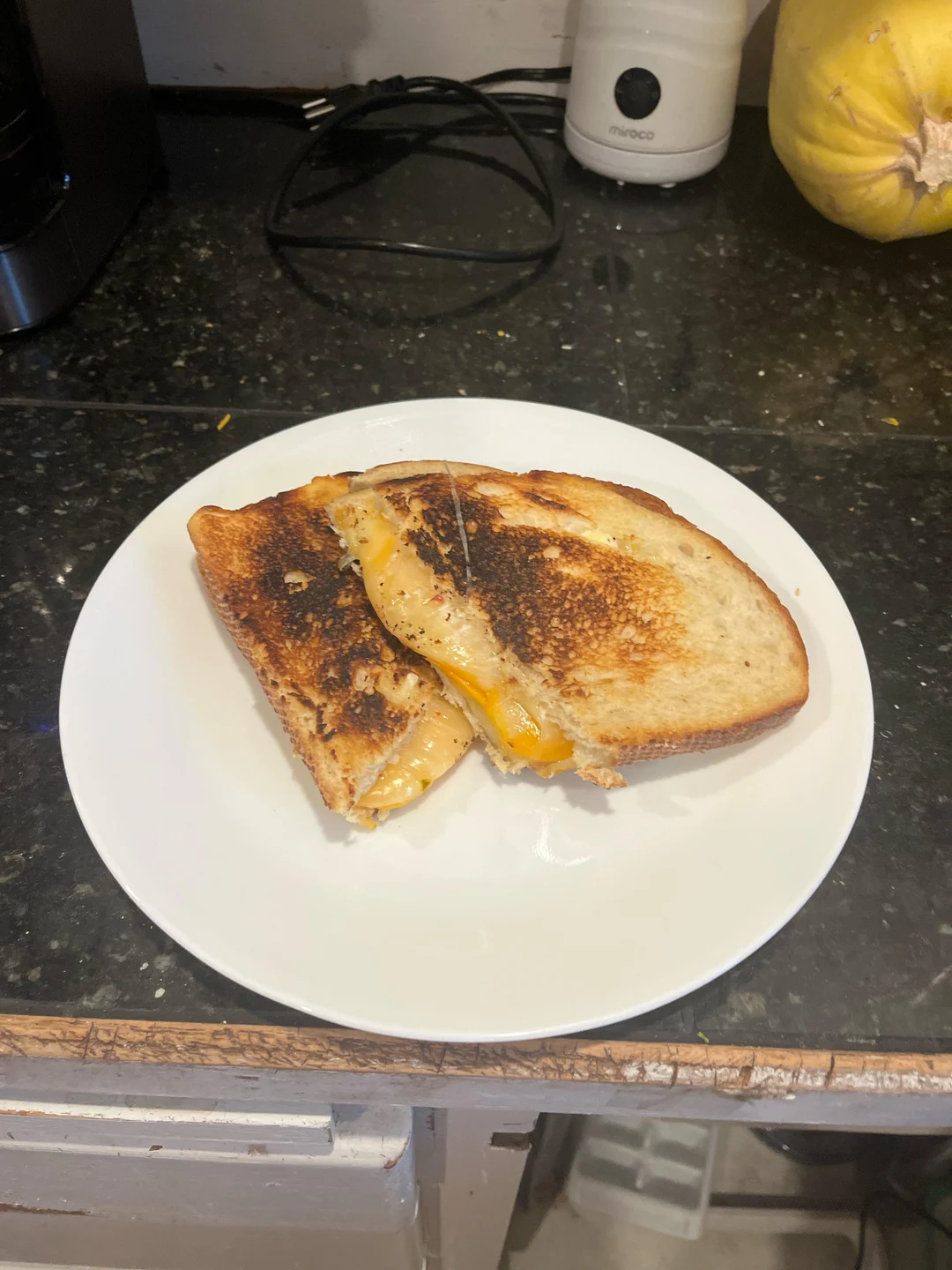 Sourdough bread Colby jack medium cheddar and pepper jack with a little bit of mayo | Scrolller