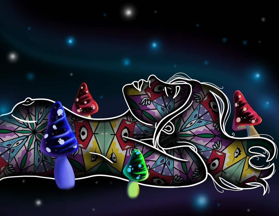 Shrooms, Me, Digital Paint, 2023 | Scrolller