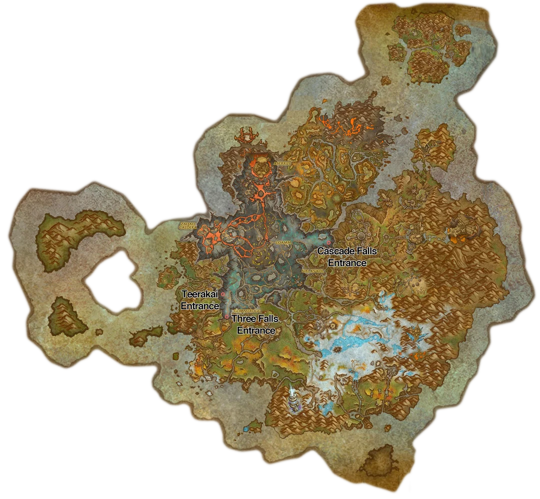 I overlaid the map of Zaralek Caverns over the whole Dragon Isles to give a sense of how large ...