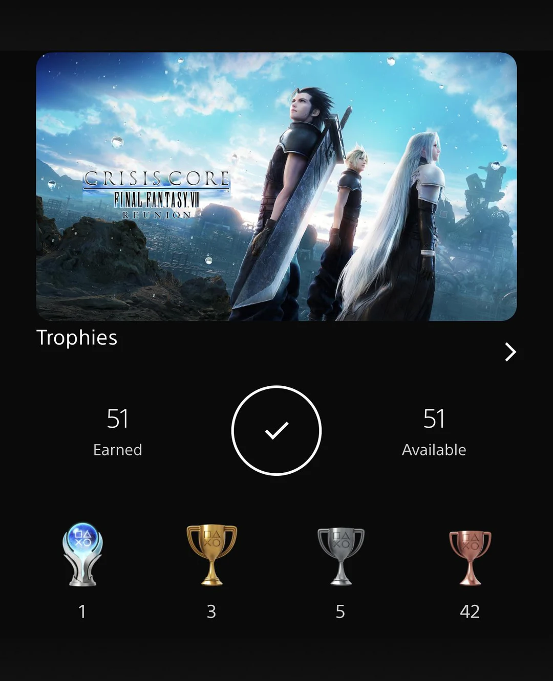 FINISHED 💯🏆 #FinalFantasyCrisisCoreReunion #PS5 | Scrolller