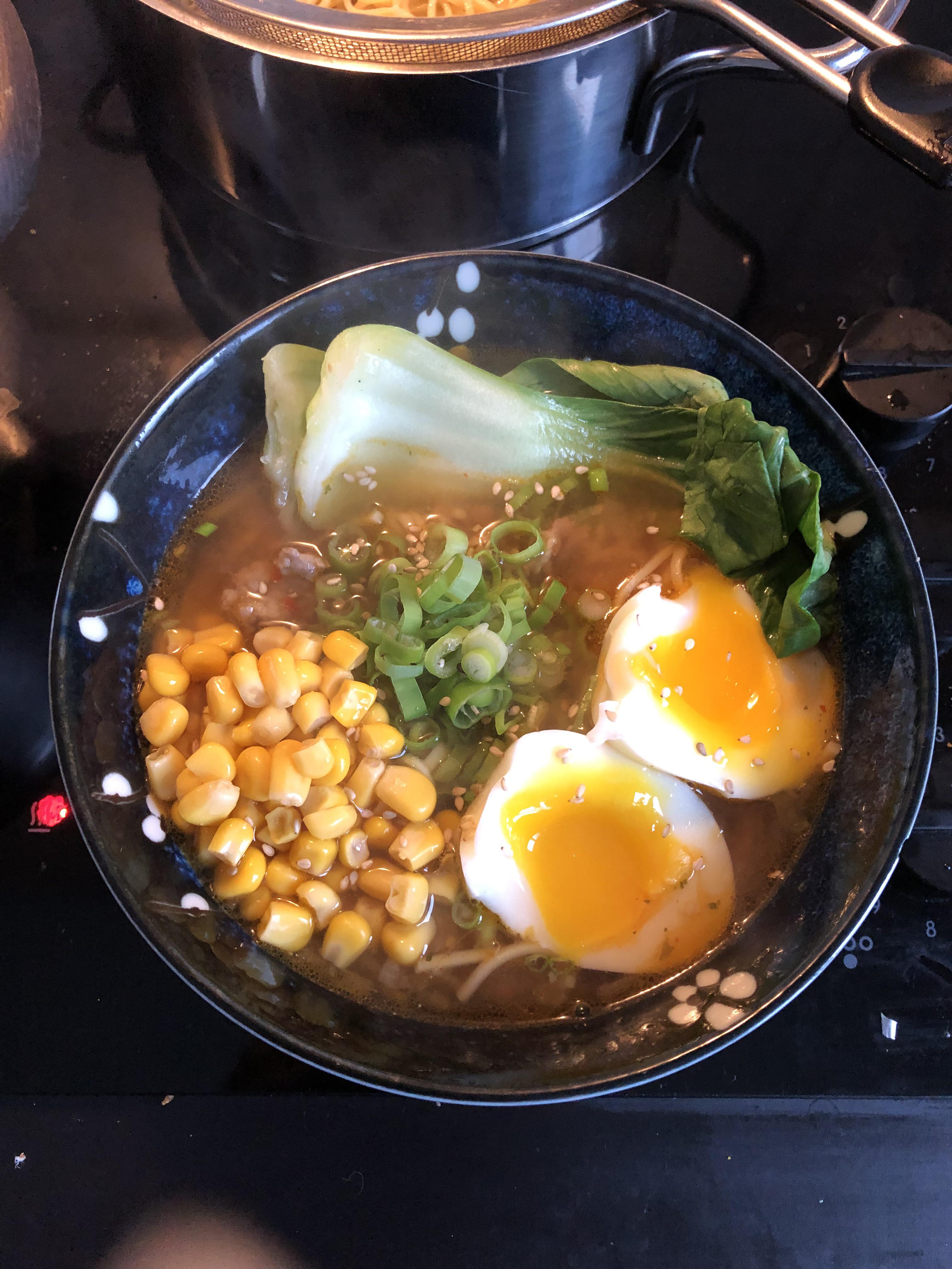 Miso Ramen with lavaegg and pork broth | Scrolller