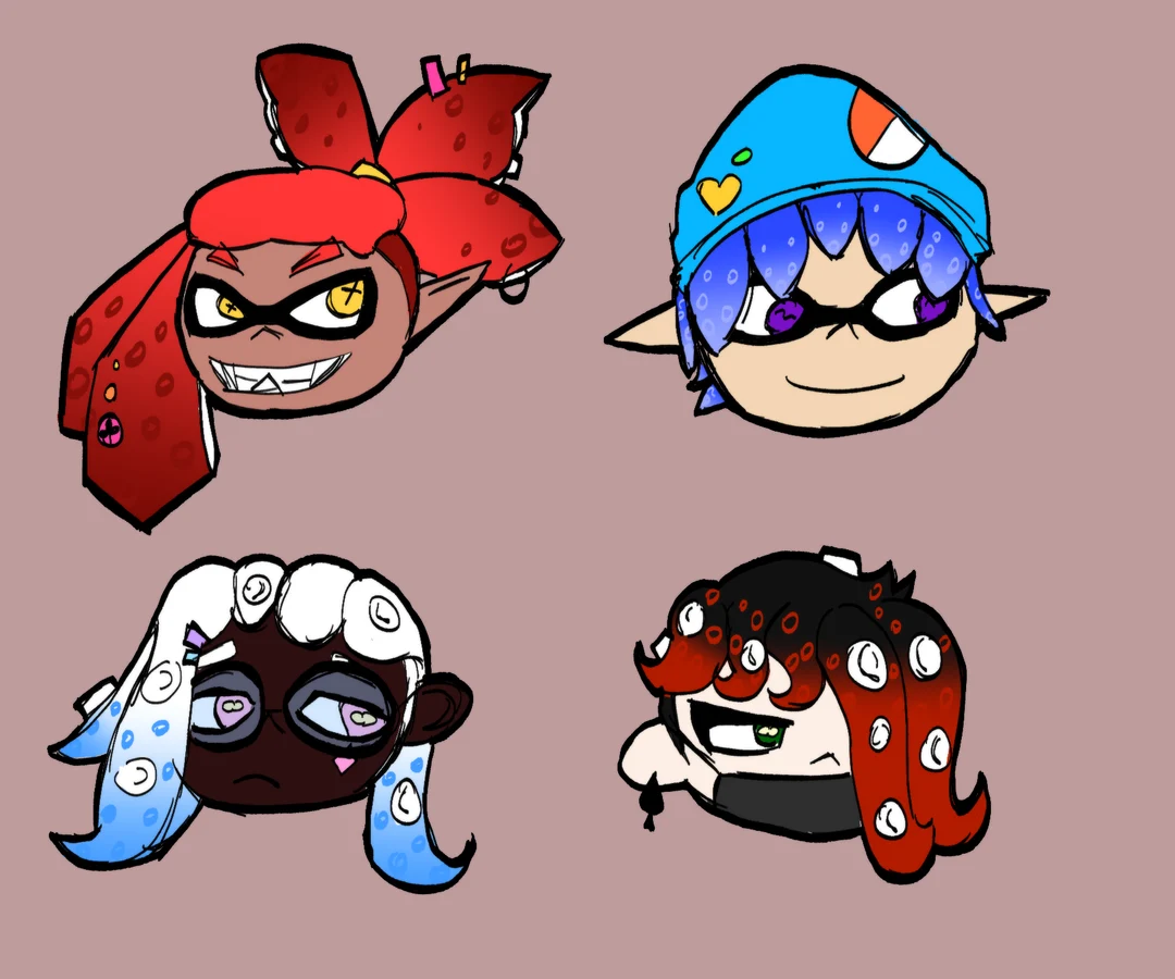 My idea for splatoon 4 idols. Not final designs, was just messing around | Scrolller