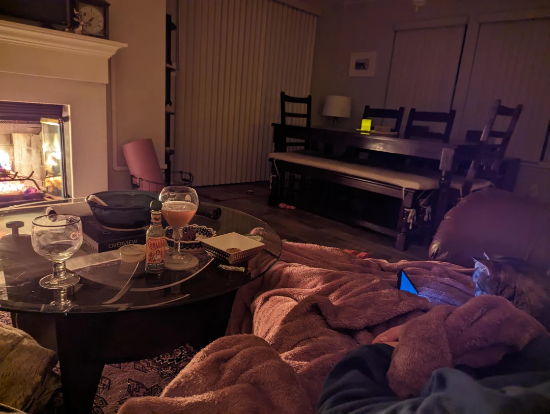 Dash enjoying his shows during the power outage | Scrolller