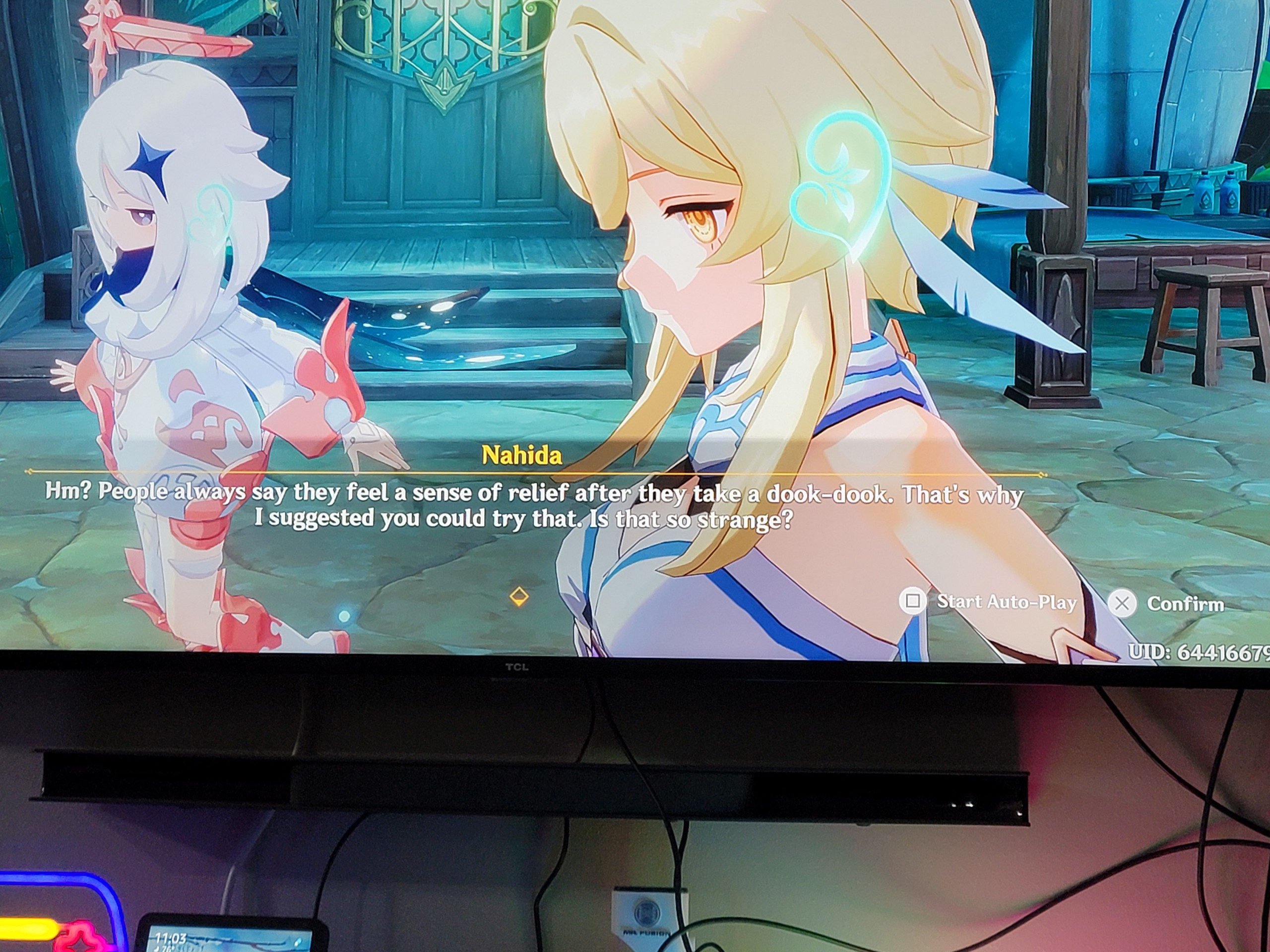 My character wasn't feeling great during a quest, so NPC suggested I go drop a deuce... | Scrolller