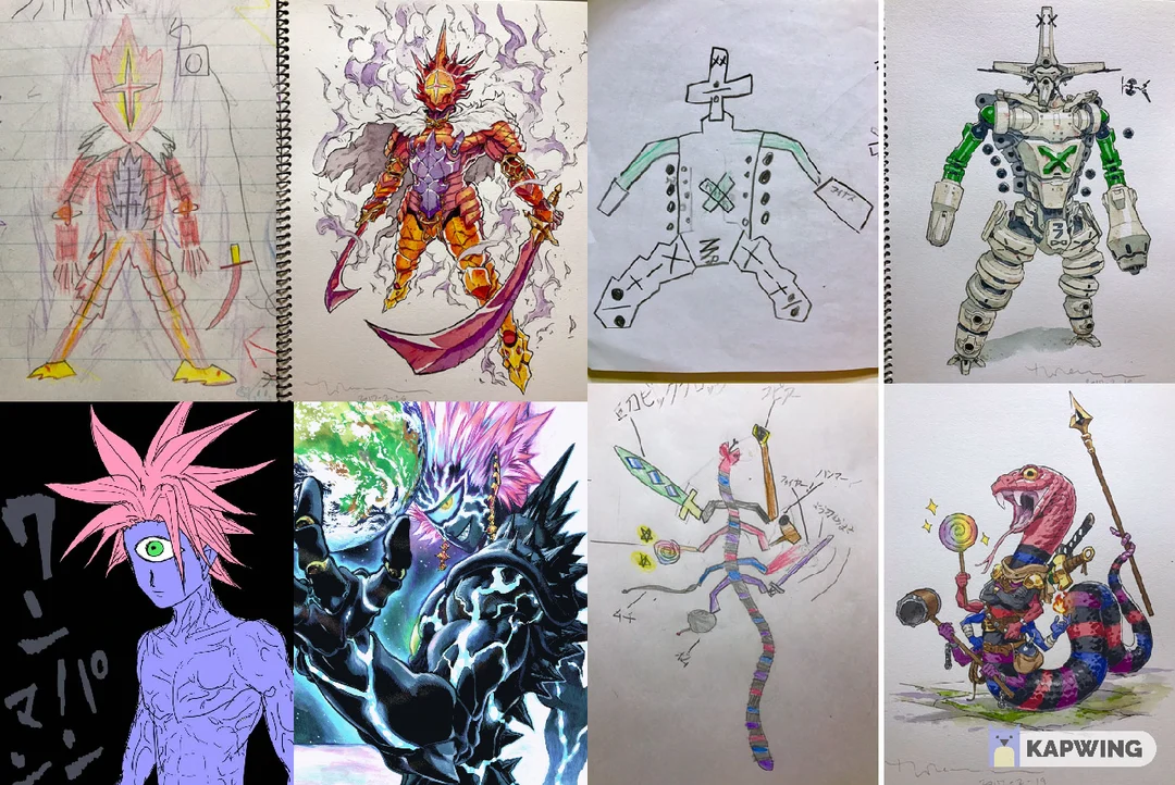 French animator turns his kid's doodles into super-detailed drawings | Scrolller