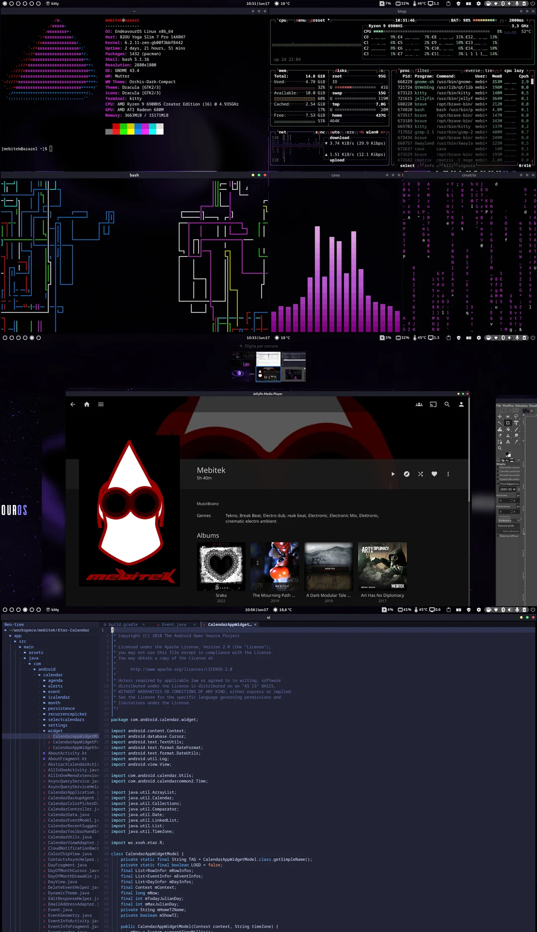 [GNOME] Endeavour OS first rice | Scrolller