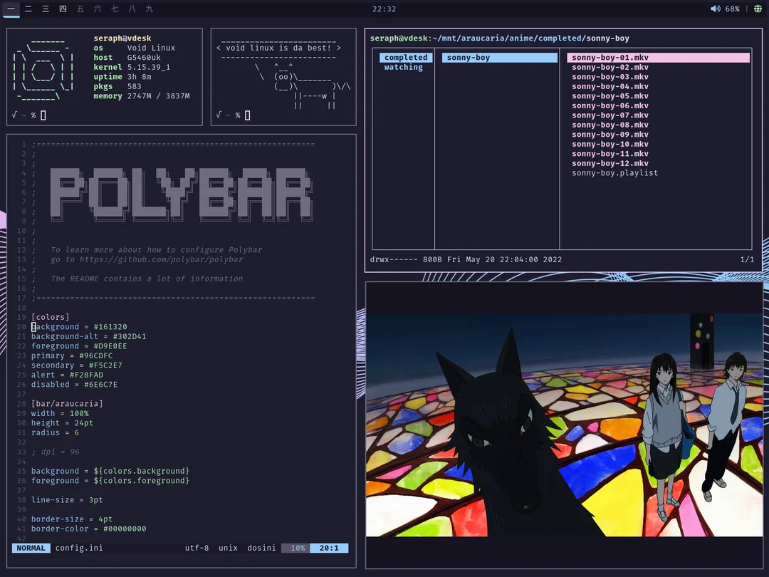 [bspwm] void is pretty cool | Scrolller