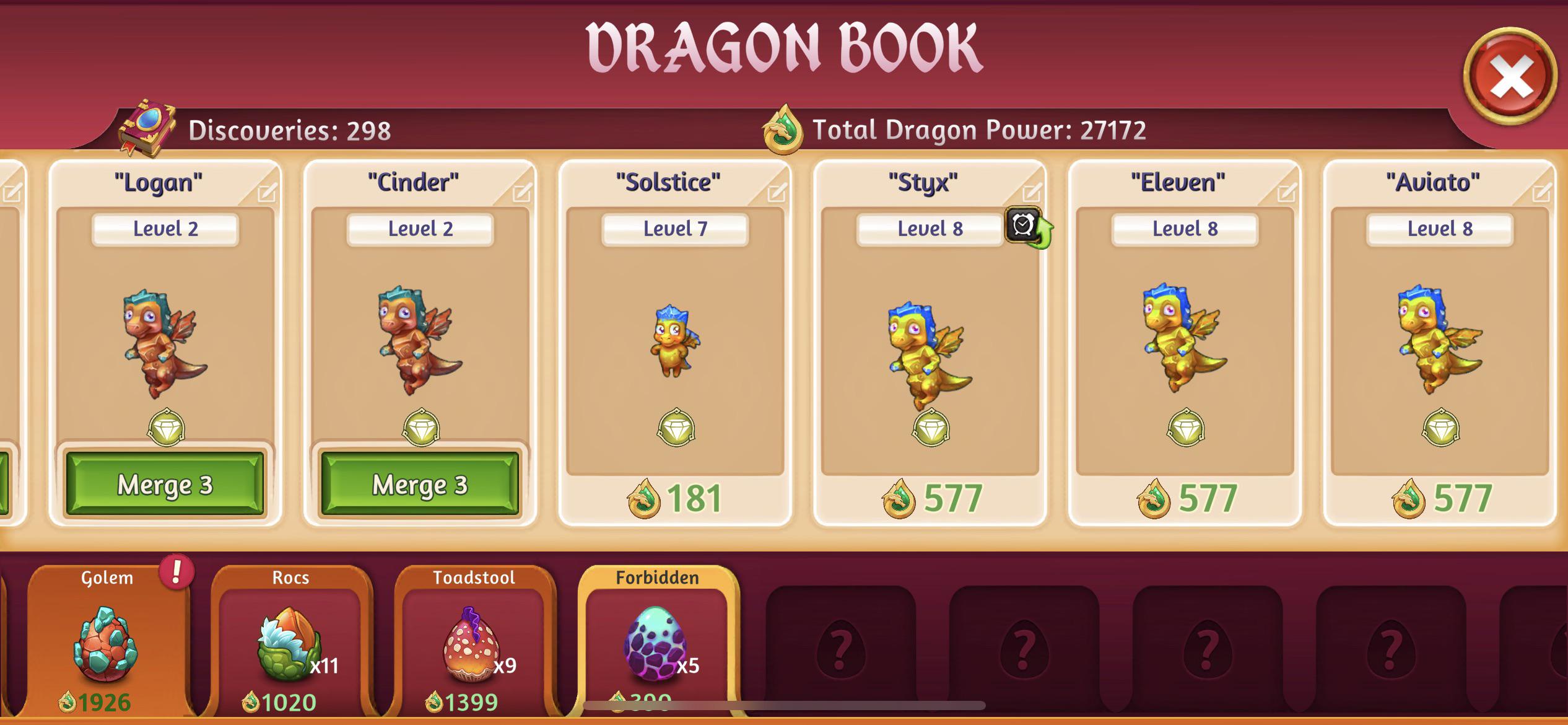 Why can’t I merge these golden dragons??? | Scrolller