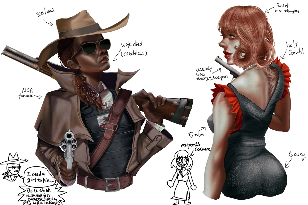 (OC) Two couriers from a fnv poster I been working on, Semi-shitpost | Scrolller