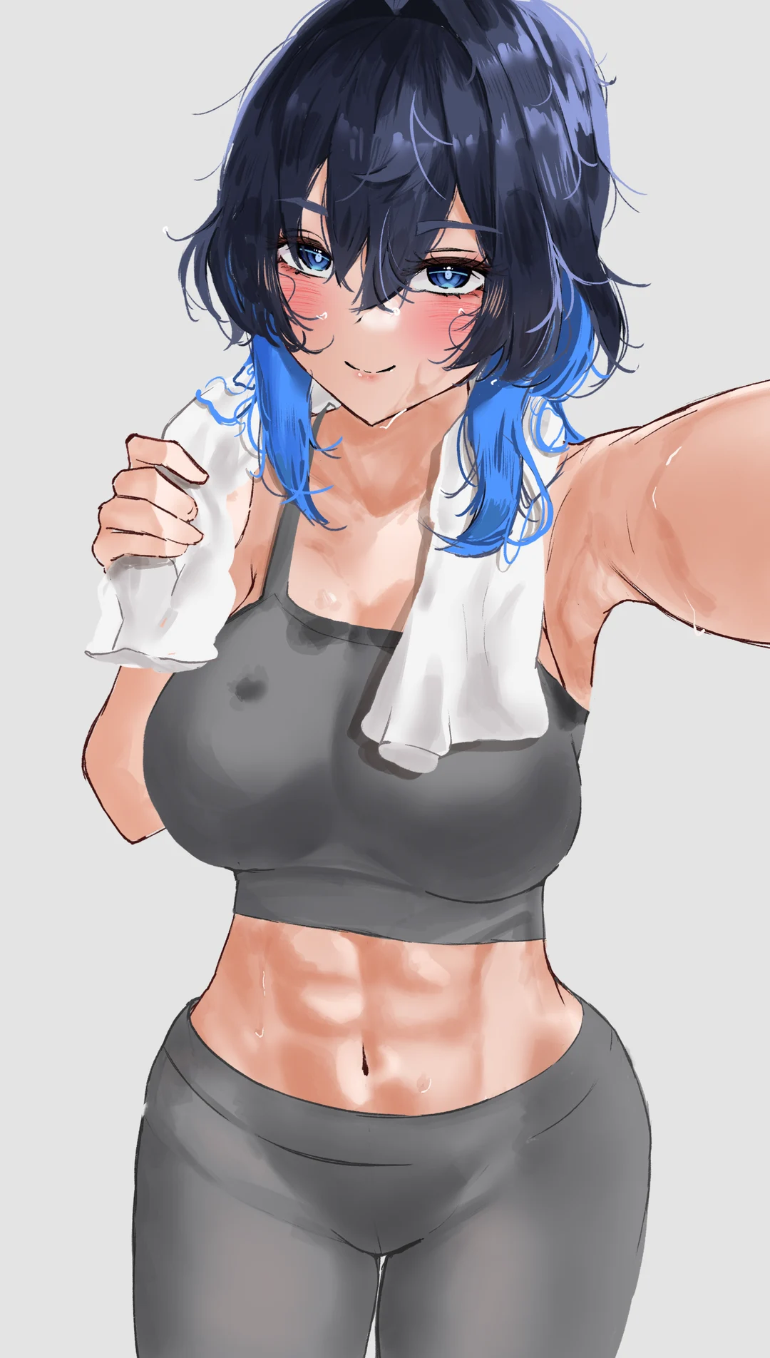 kronii's after workout selfie | Scrolller