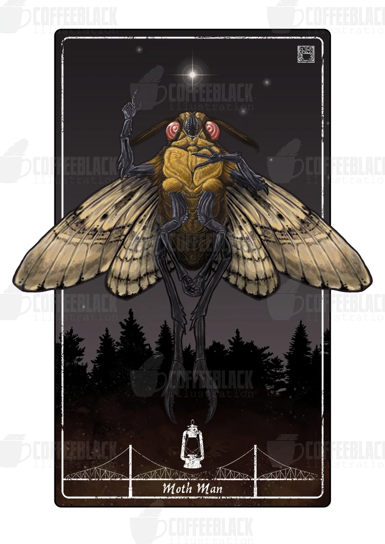 Mothman- The Prophet/The Hermit, By Me, Digital, 2023 | Scrolller