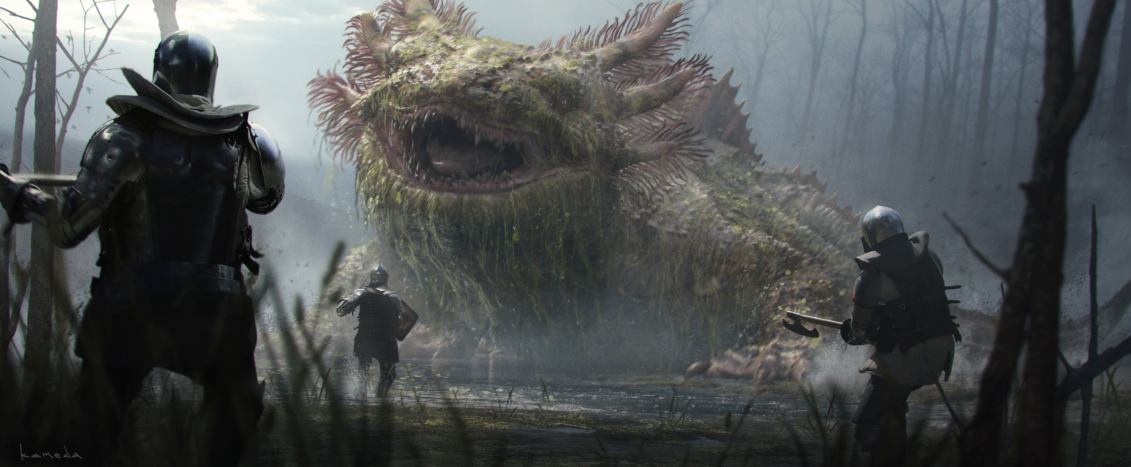 Pond monster by Kentaro Kameda | Scrolller