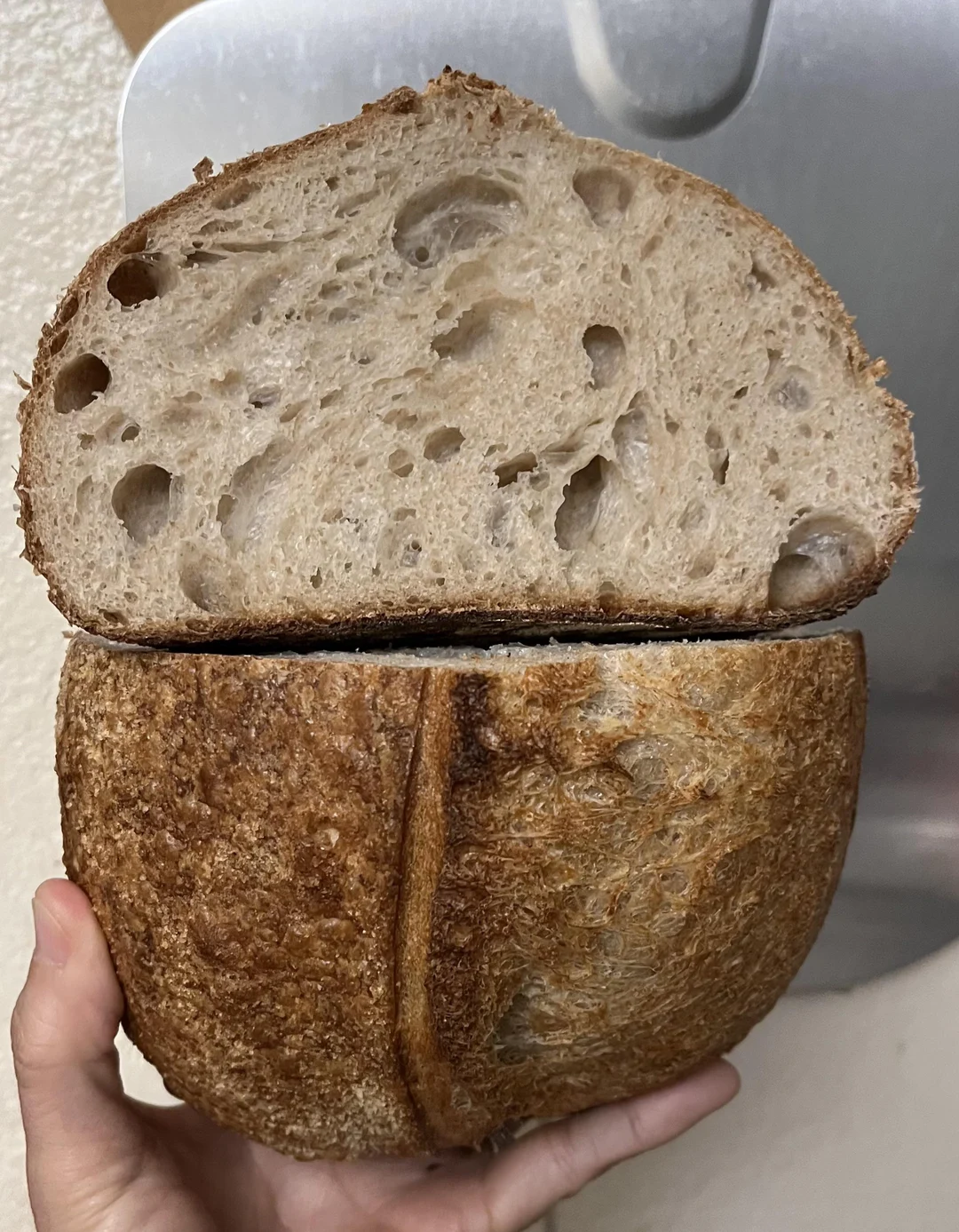 Crumb shot from my earlier bread! | Scrolller