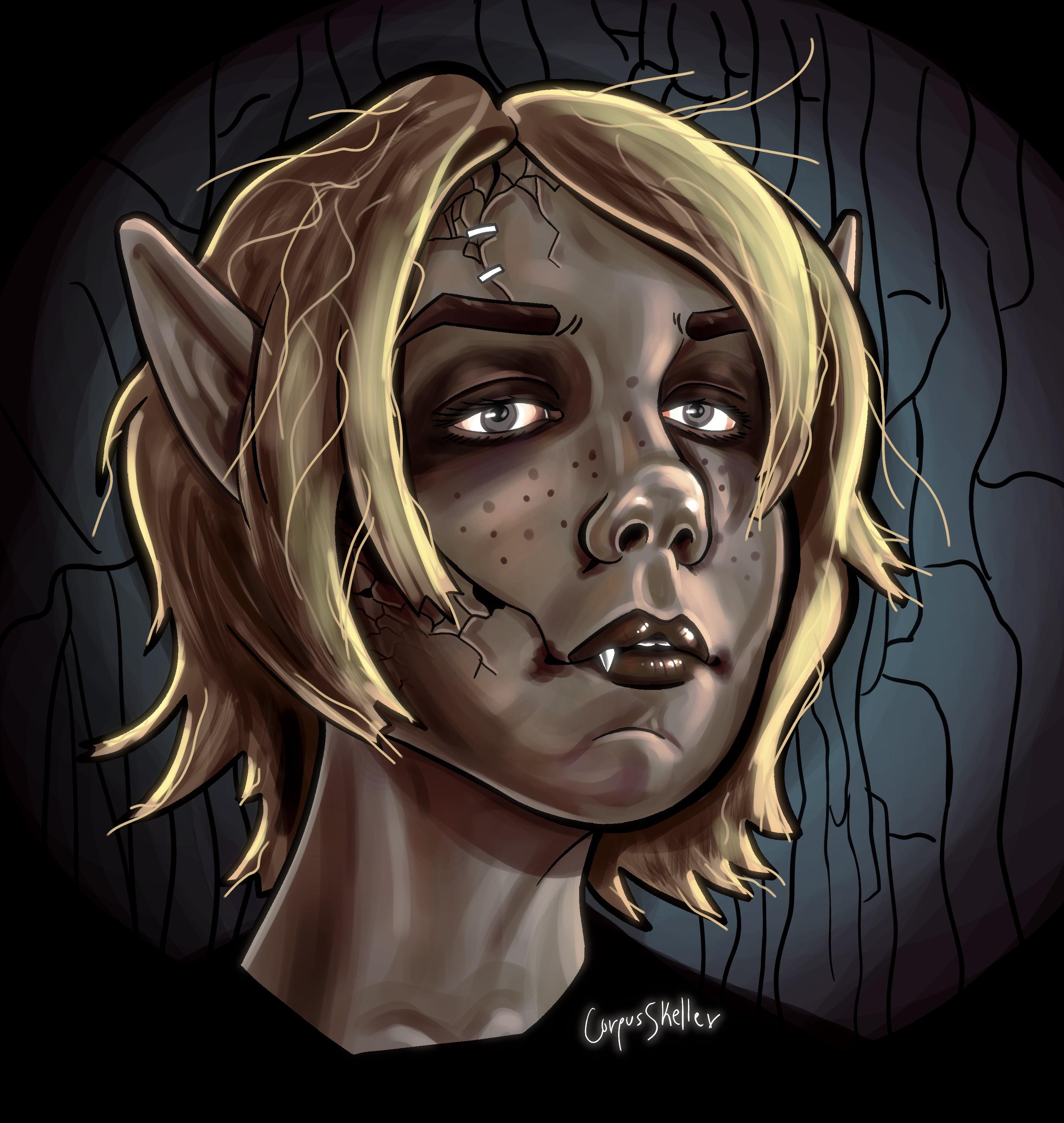 “Sludge Goblin Self Portrait”, Me, Digital, 2023 | Scrolller