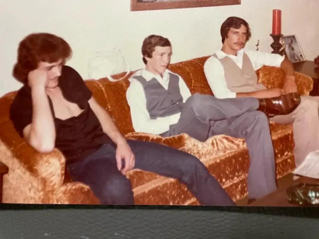 My uncles classing it up. Meanwhile, my dad keeps representing the hipster that he really was ...