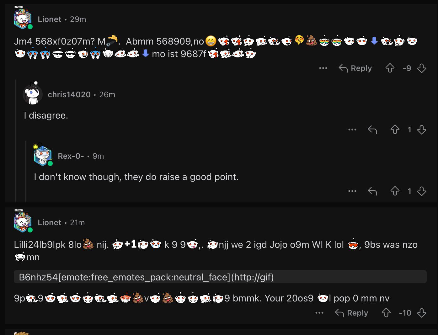 Can someone explain what’s going on in these Reddit comments? Bots? | Scrolller
