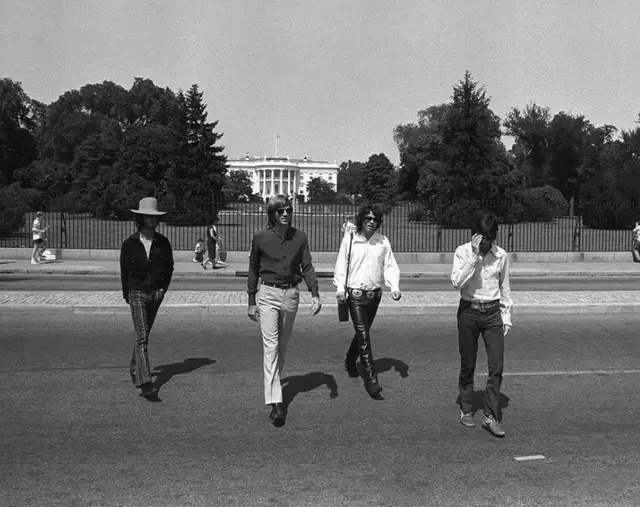 The Doors in front of the White House, 1968. | Scrolller