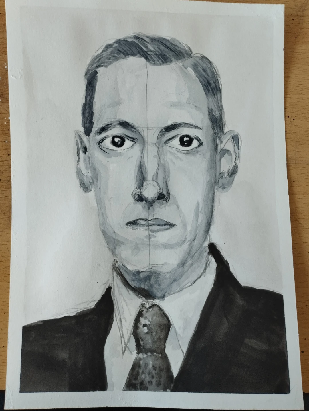 H.P. Lovecraft, me, watercolor, 2023 | Scrolller