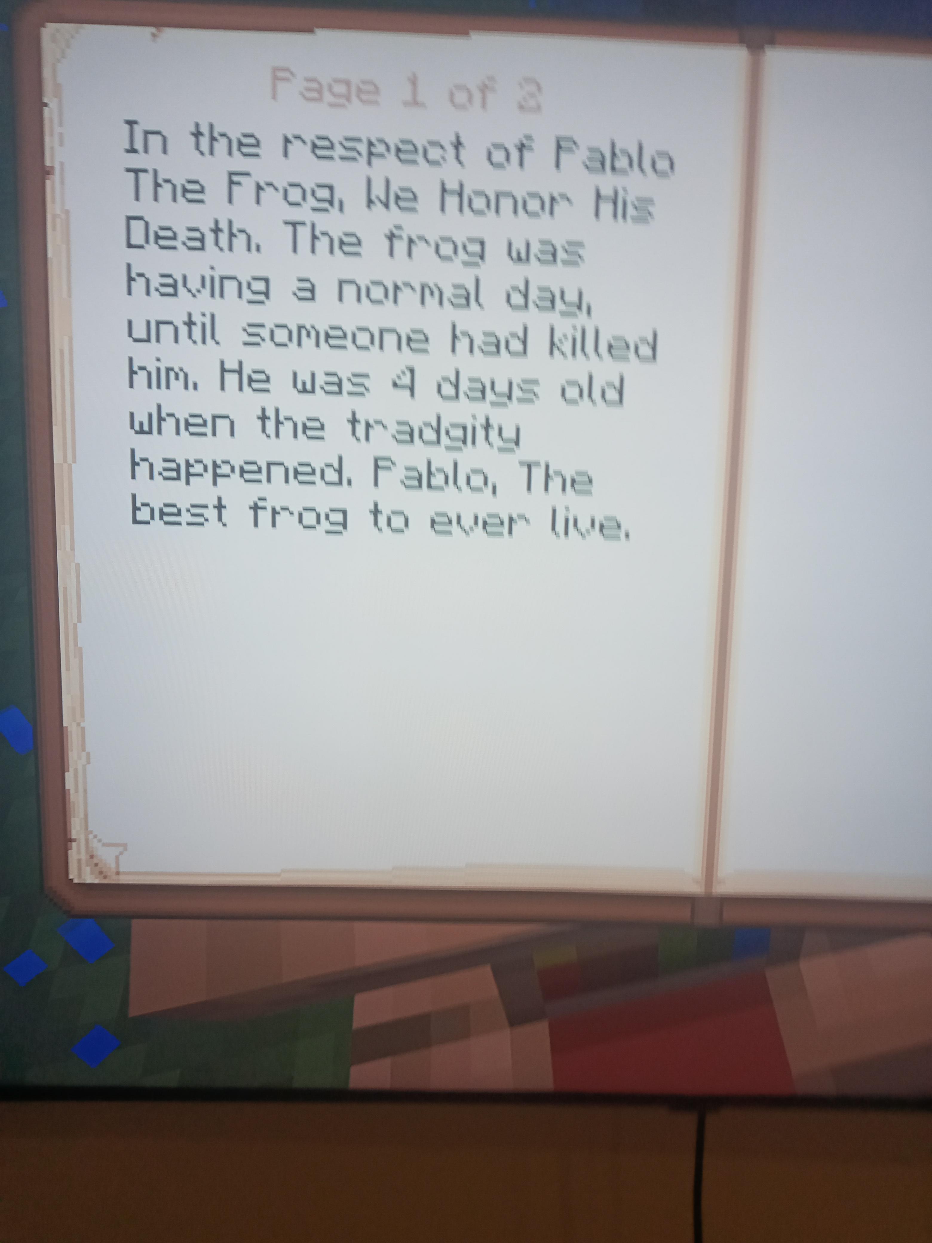 Goodbye Poblo the frog | Scrolller