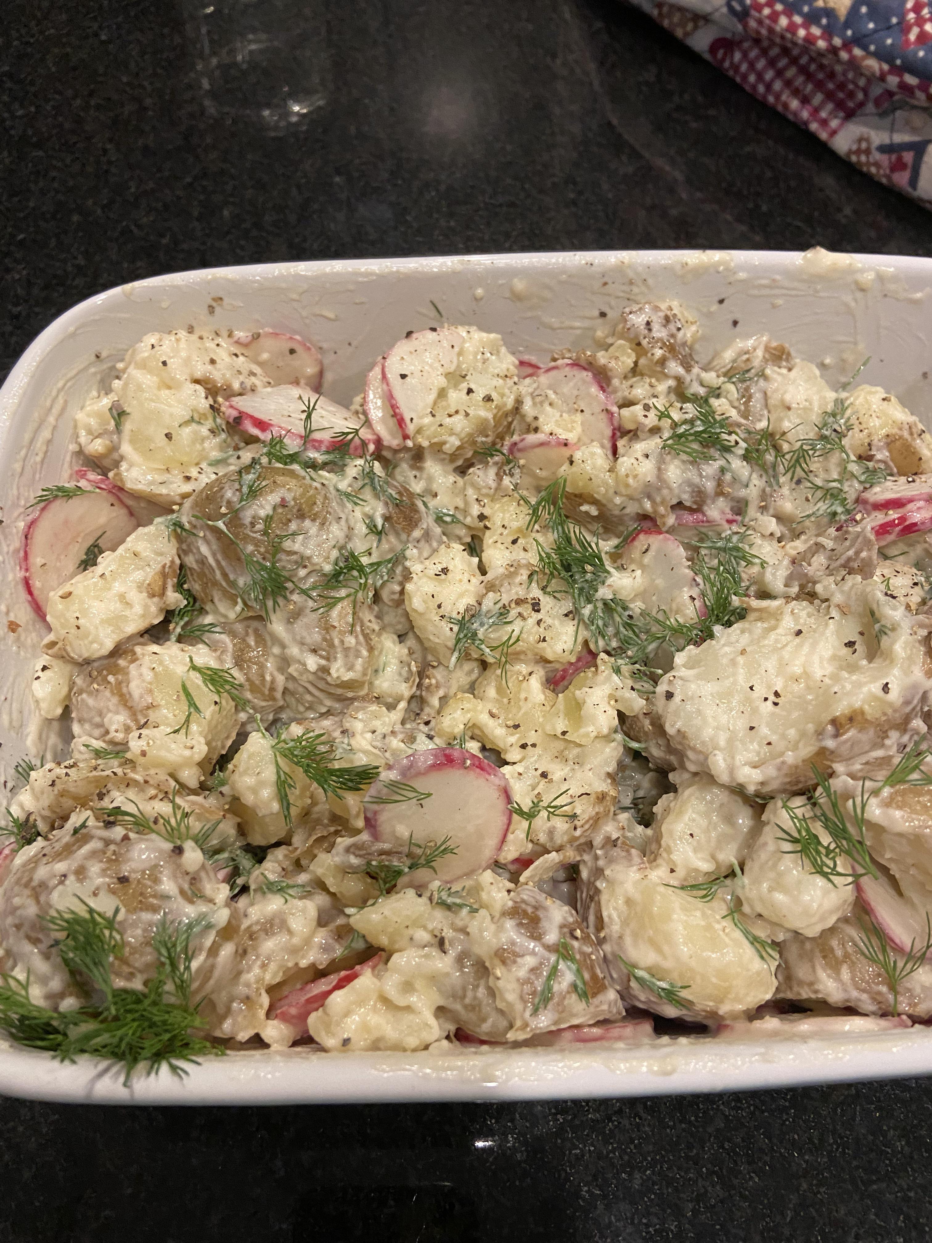 [homemade] Cesar-ish Potato Salad with Radishes and Dill from Molly Baz’s Cook Book! | Scrolller