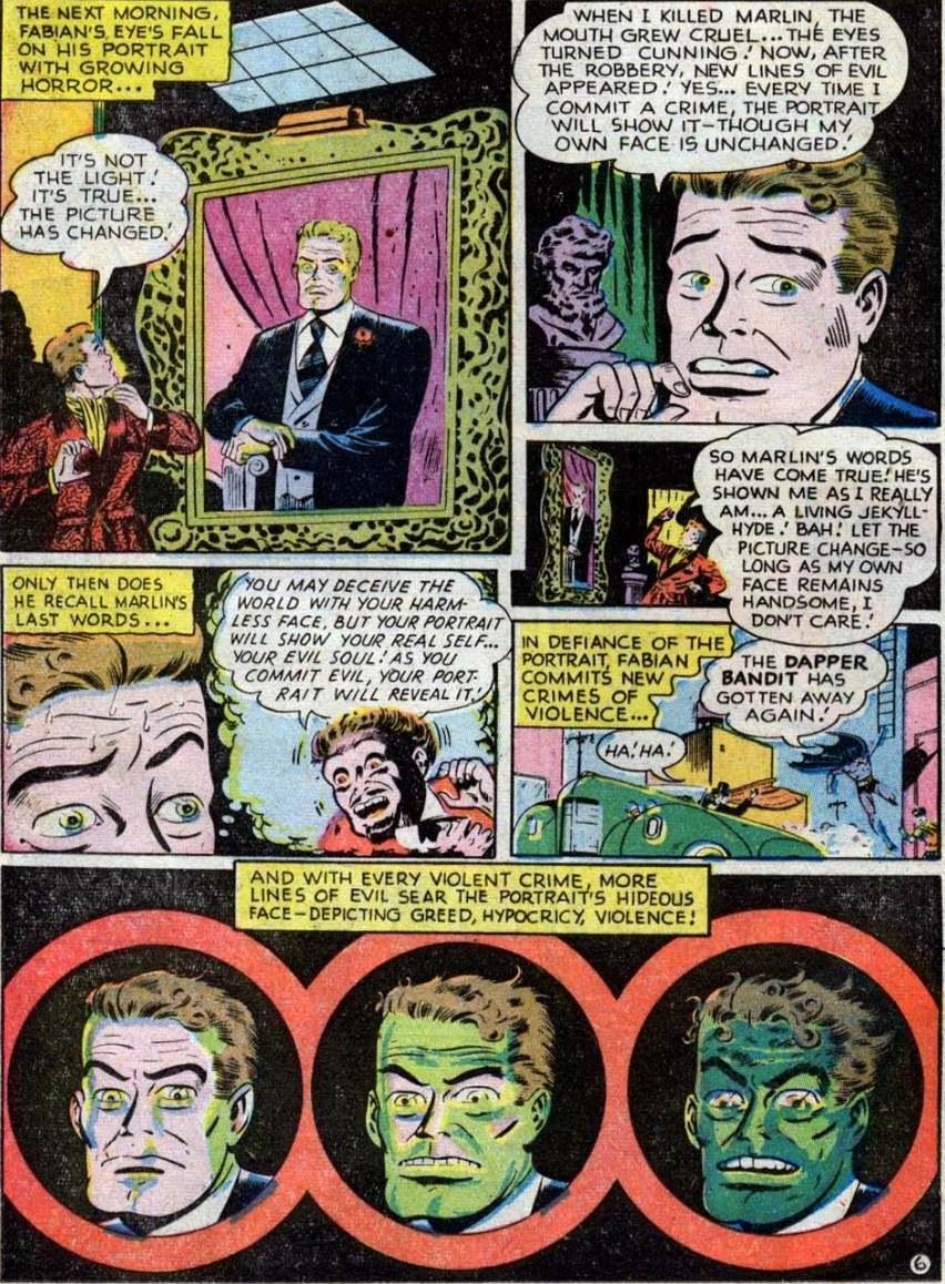 BATMAN AND THE FABIAN PORTRAIT (interesting dorian gray plot reference)[Batman #53, Jun 1949 ...