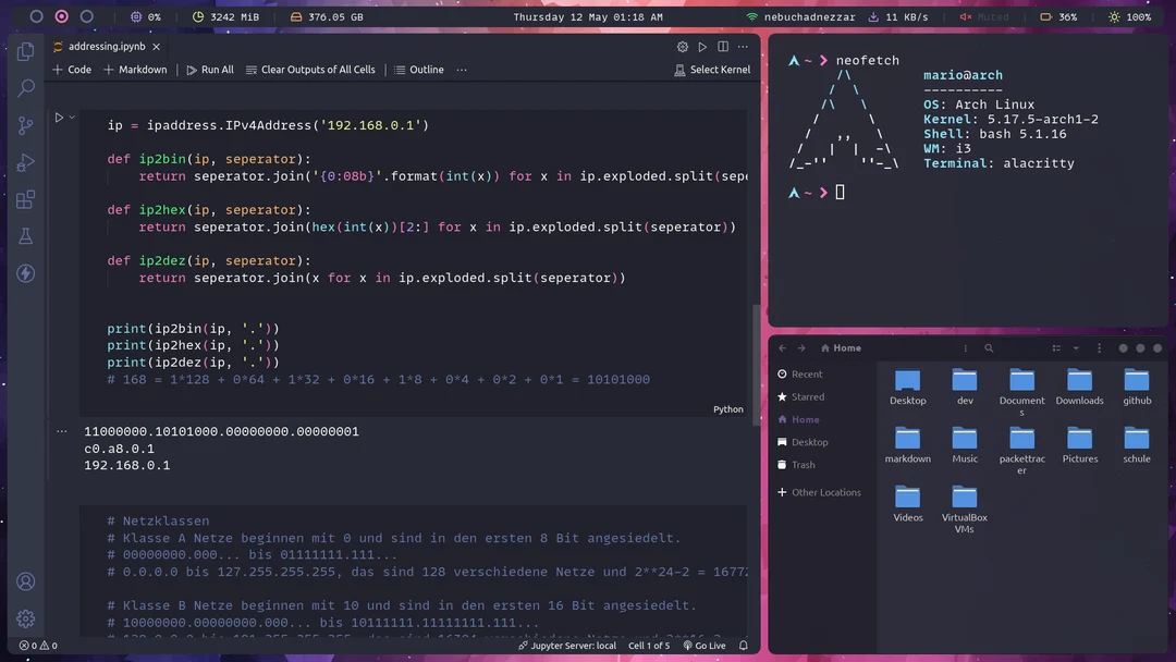 [i3-gaps] school setup | Scrolller