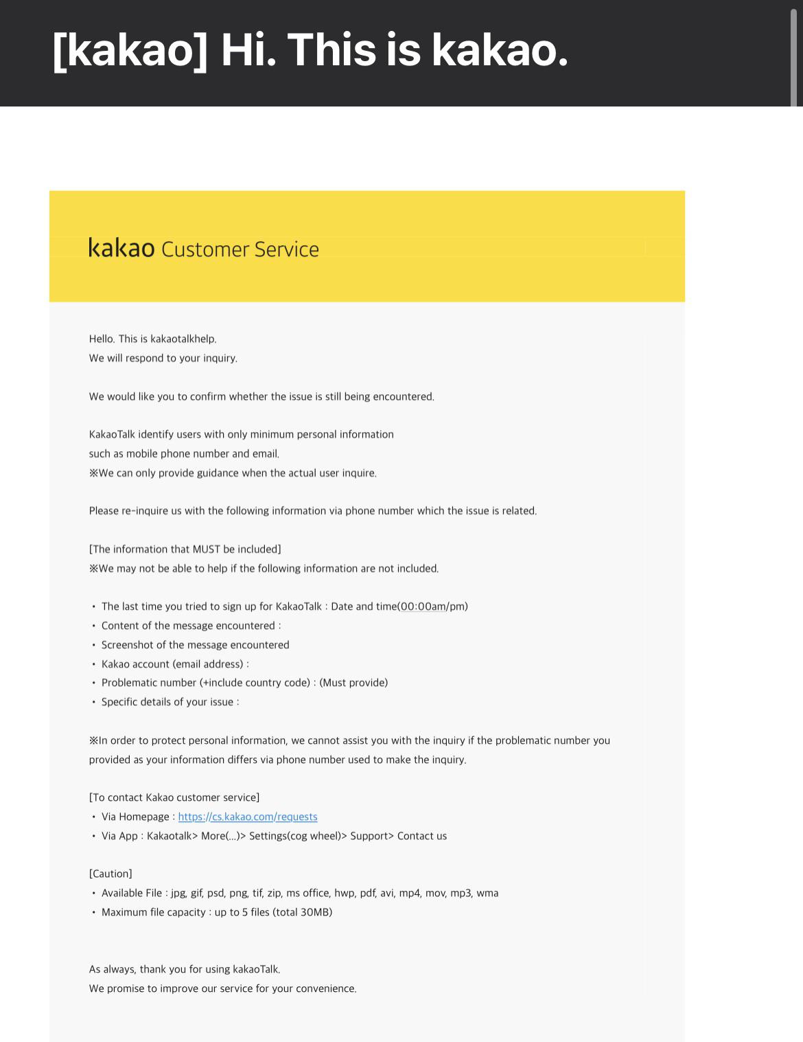 Kakaotalk support | Scrolller