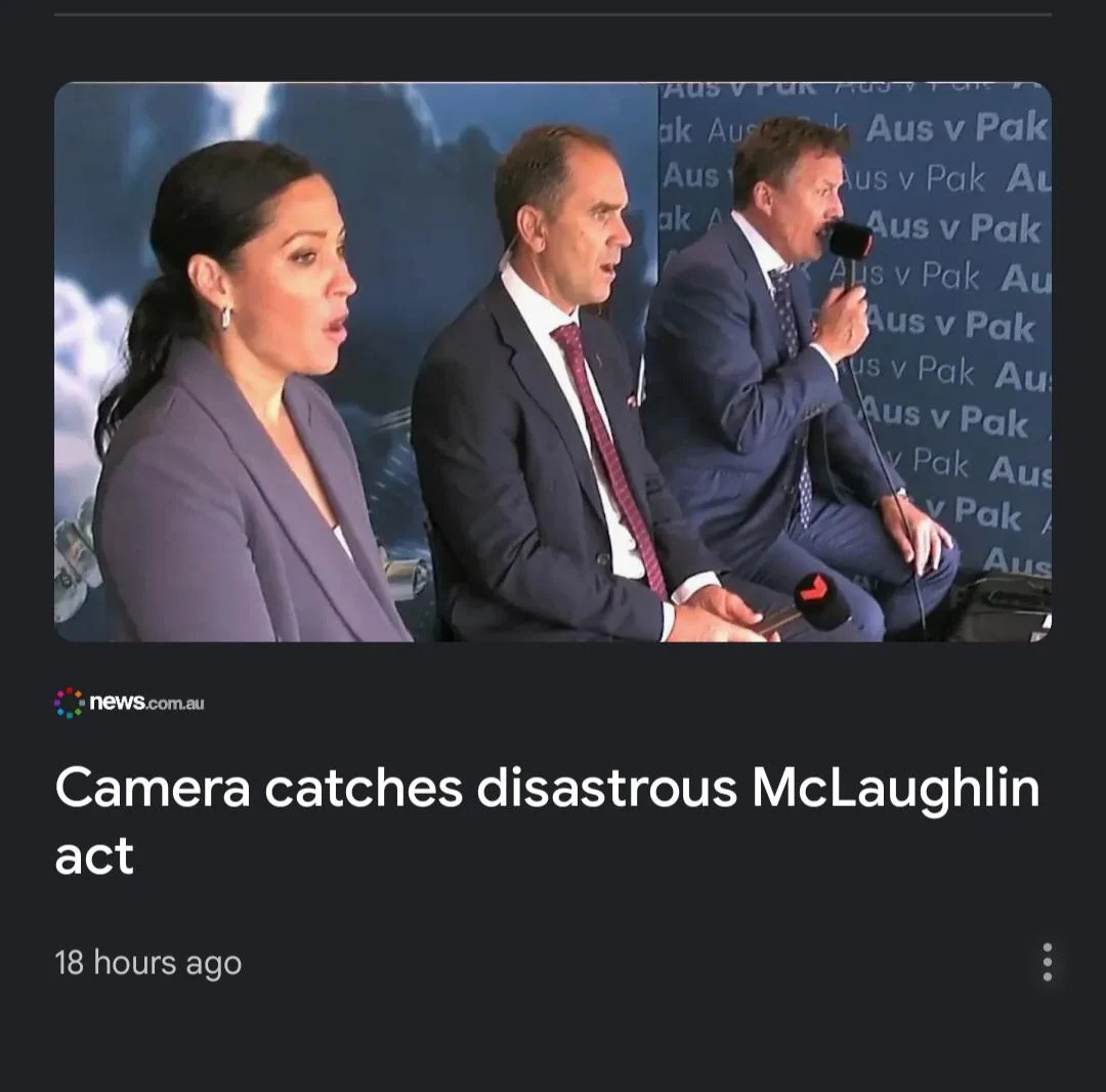 So the commentator got stuck in an elevator... and that's the disastrous act? I don't understand ...