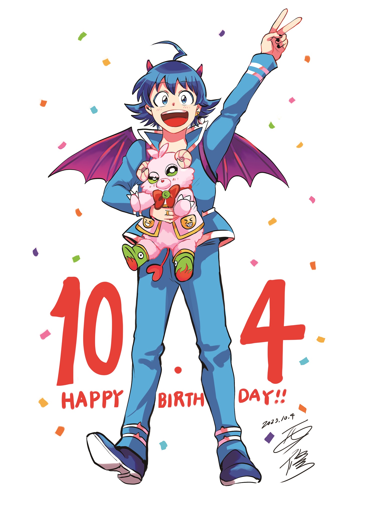 [ART] - (10/4) Happy Birthday to Iruma-kun! (By Mairimashita! Iruma-kun author Osamu Nishi ...