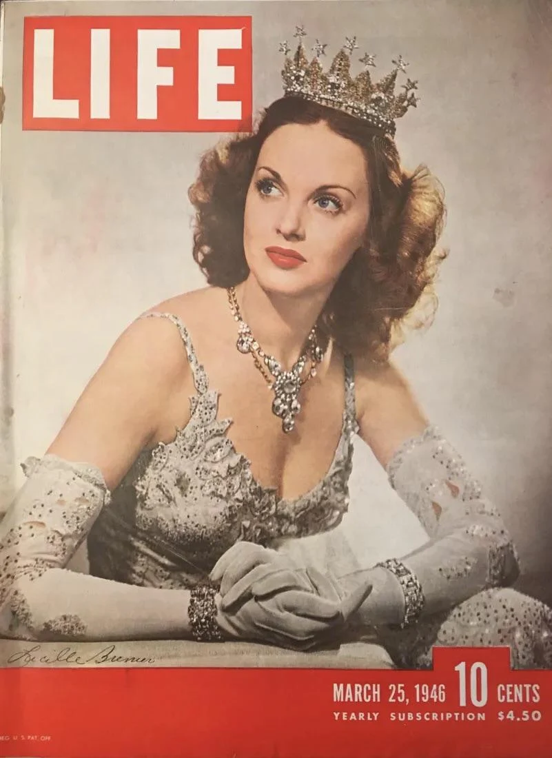 Lucille Bremer, the first woman to appear in colour on the front cover of Life magazine, 1946 ...